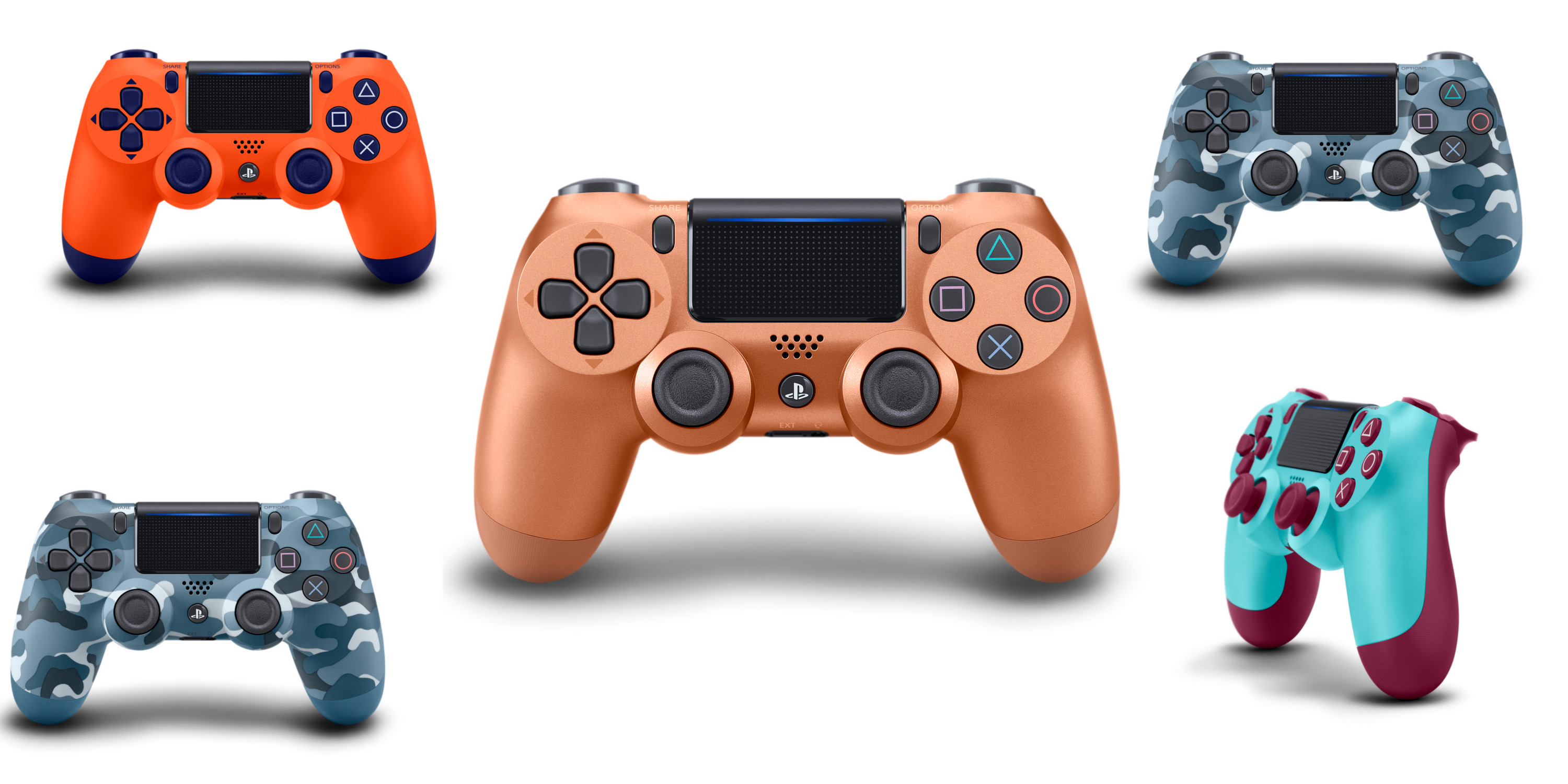 Sony unveils four new DualShock PS4 controllers: Metallic Copper, Camo ...