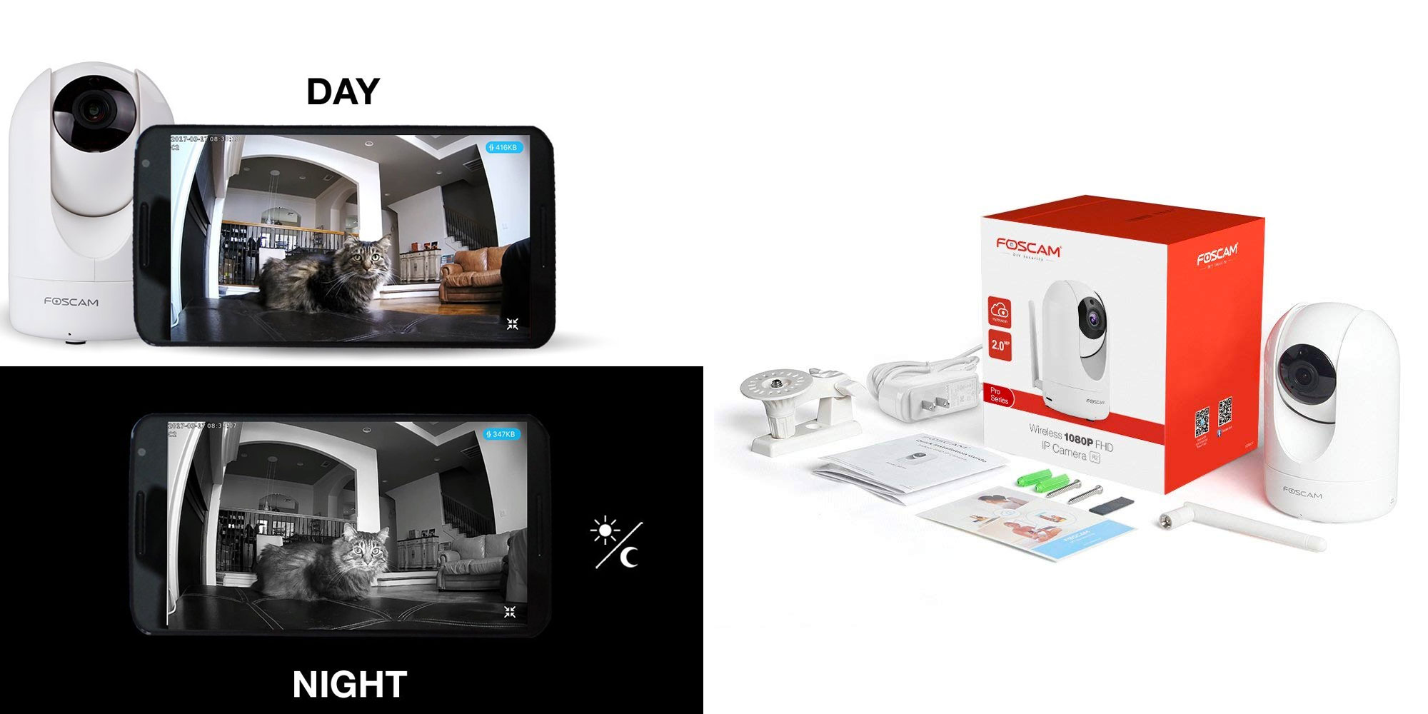 Foscam's Wi-Fi Security Camera is 1080p, has pan/tilt/zoom, more for ...