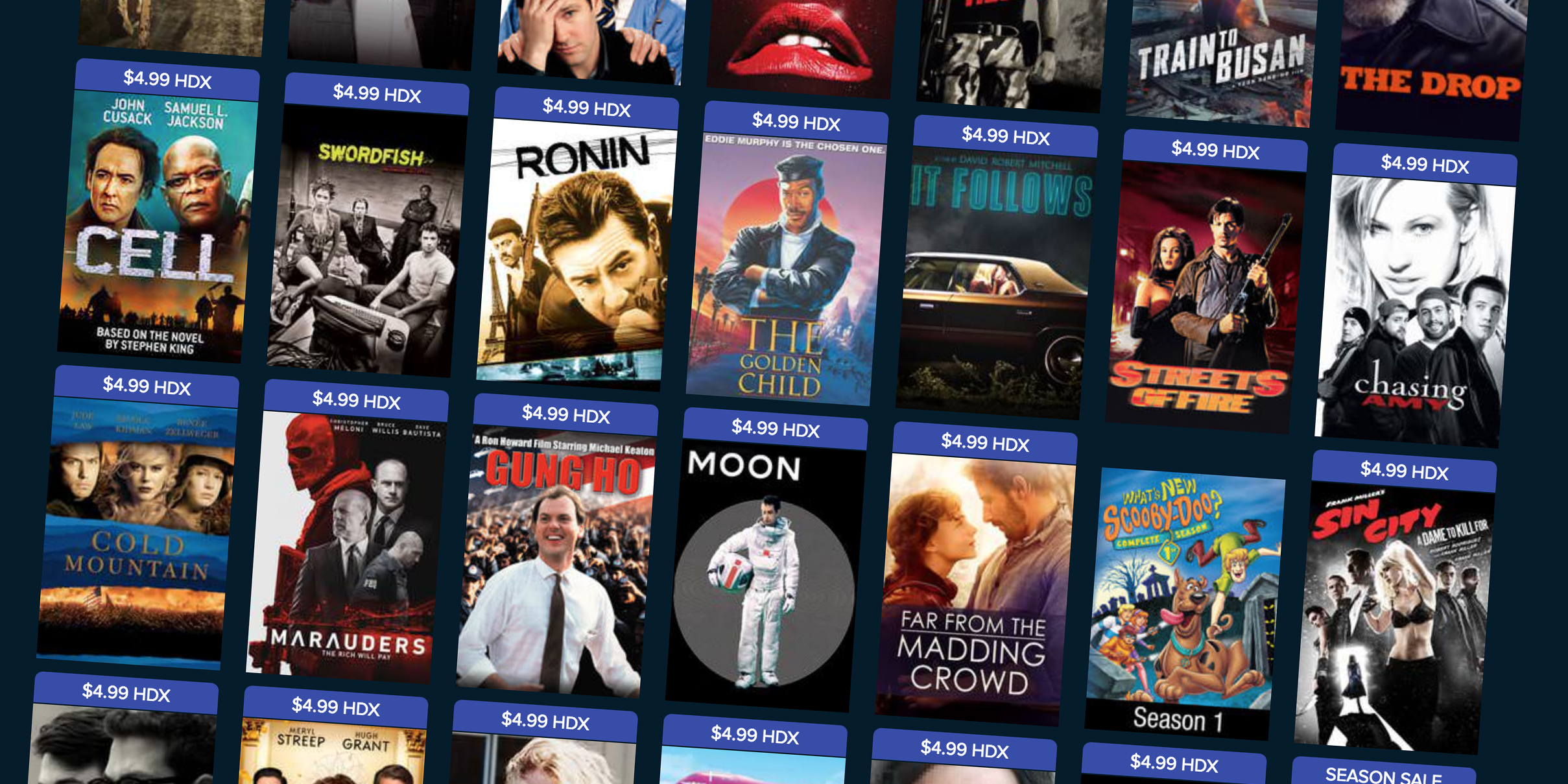 VUDU's latest $5 movie sale includes new and old hits from every genre