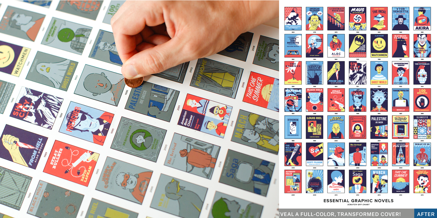 Pop Chart Lab Graphic Novel Scratch-Off Art now 20% off + more from $15