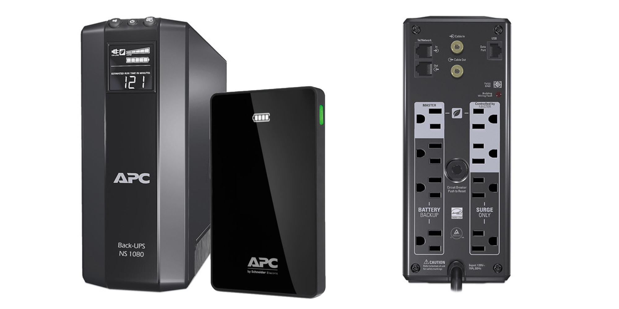 APC's 1080VA UPS has 8-outlets, comes w/ a FREE 10000mAh charger for ...