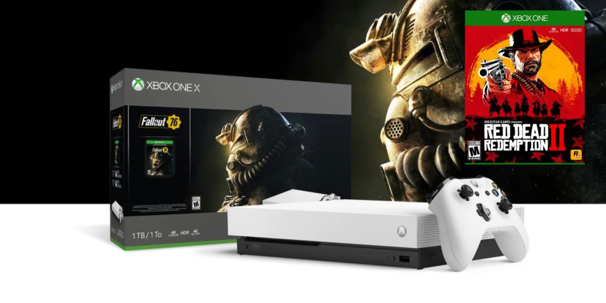 Xbox One X White 1TB Fallout 76 Bundle + Red Dead Redemption 2 at $460 ...