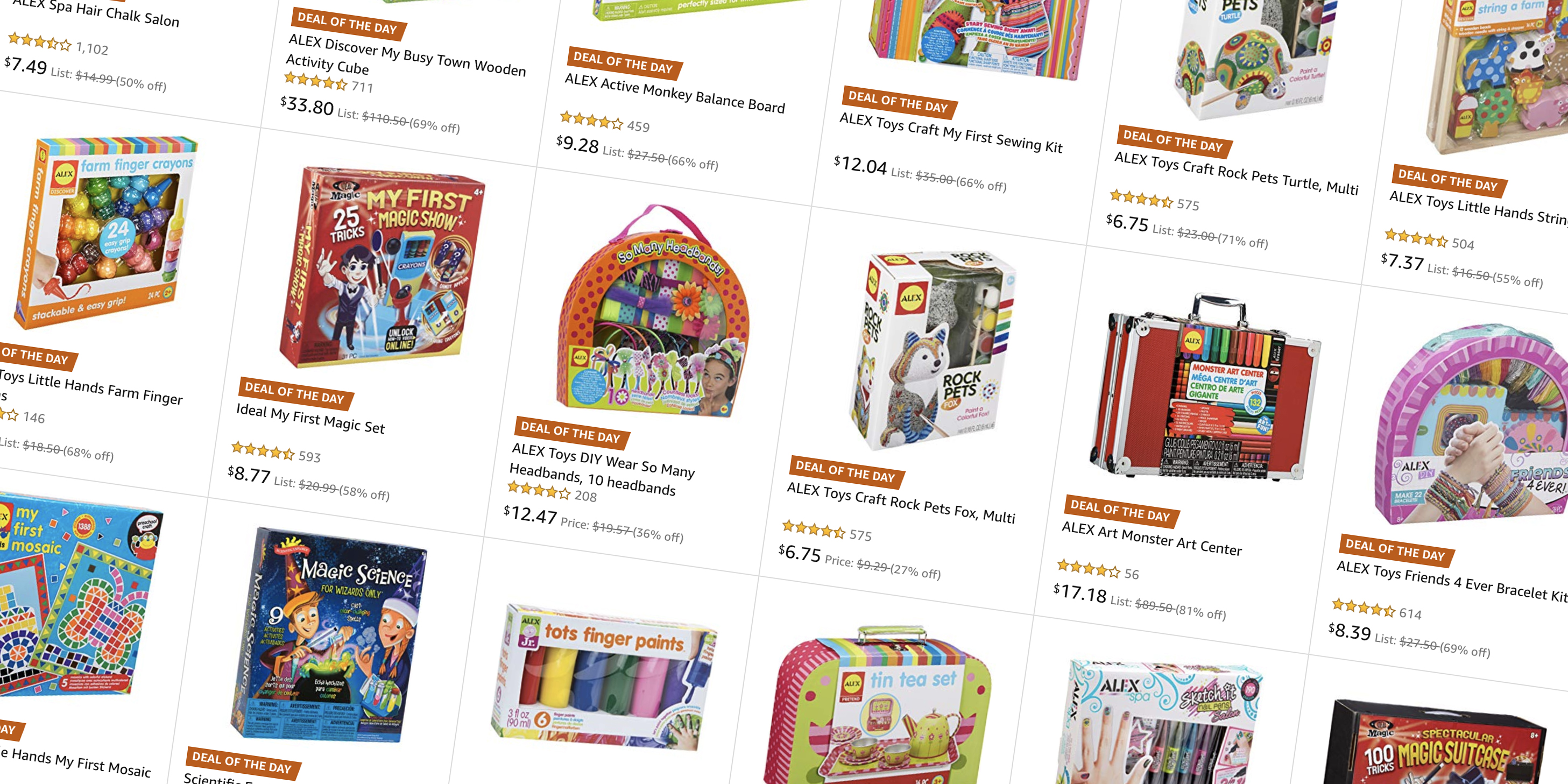Load up on popular toys and art kits from $5 in today's Gold Box