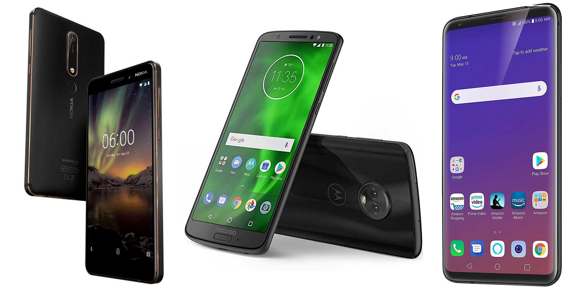 Unlocked Android Smartphone Deals from $179: LG V35 ThinQ, Moto G6 ...