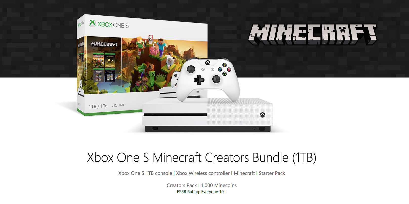 Xbox One S 1TB Minecraft Bundle from $200 shipped ($100 off) + Xbox One ...
