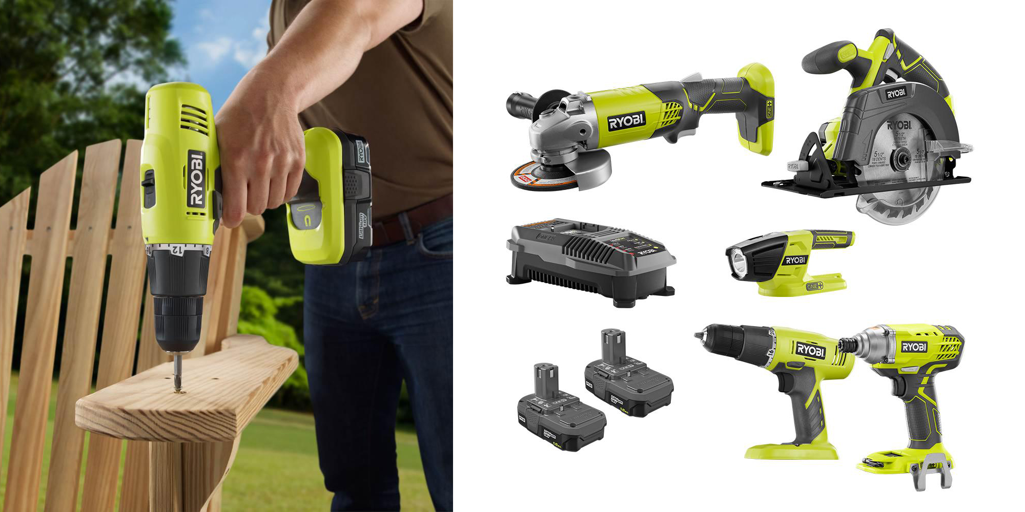 This 5-tool Ryobi Combo Kit includes two batteries for $149 (Reg. $225+)