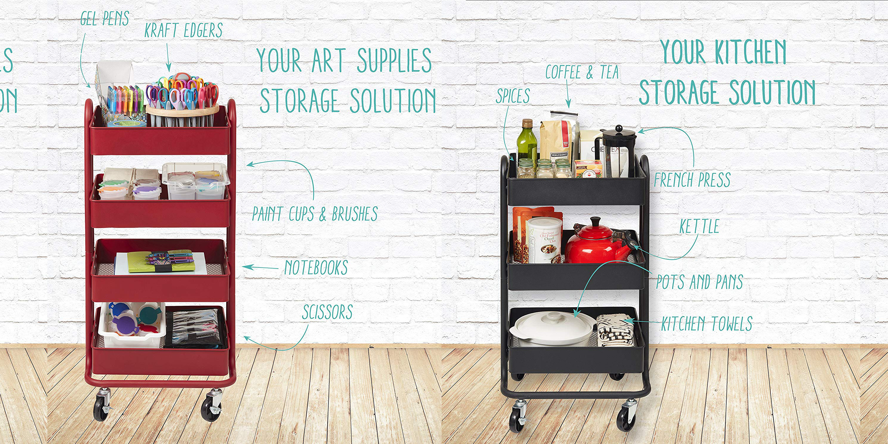 Metal Rolling Utility Carts hit the Amazon low for today only, starting ...