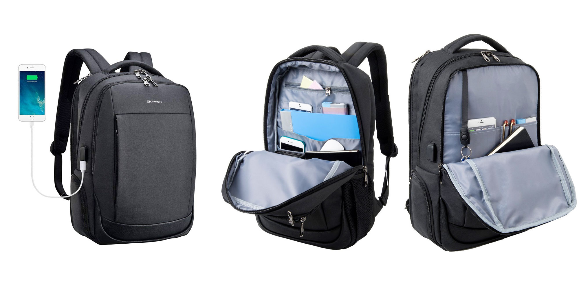 Easily charge your phone & carry your MacBook in style w/ this $26 backpack