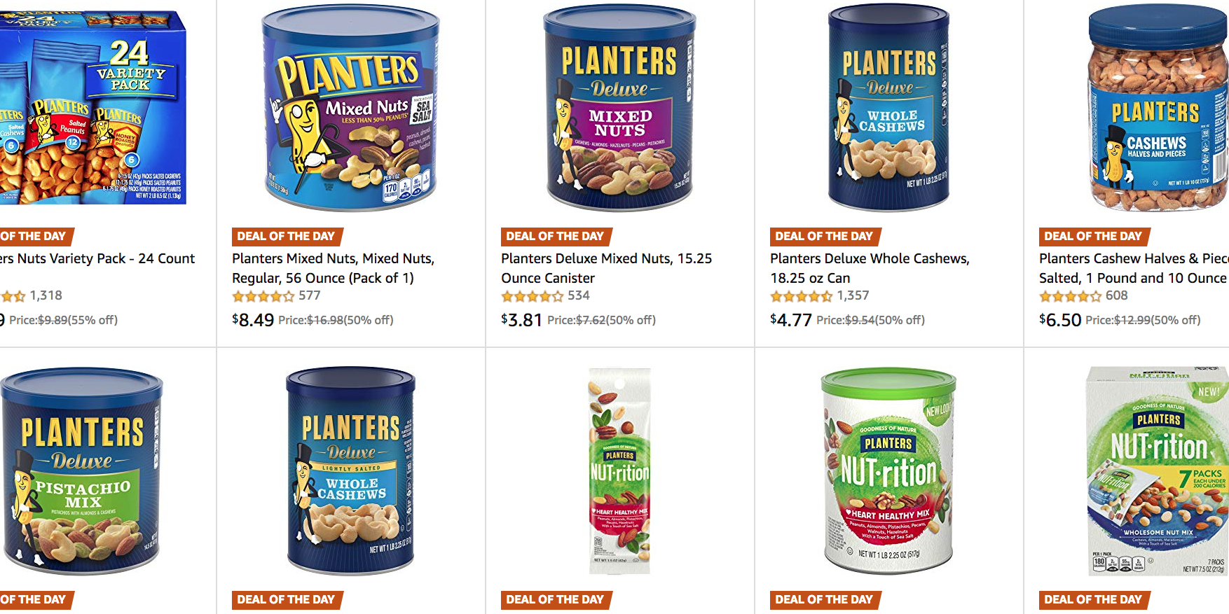 Stock-up on Planters nuts from $3 at Amazon: cashews, pistachios, more ...