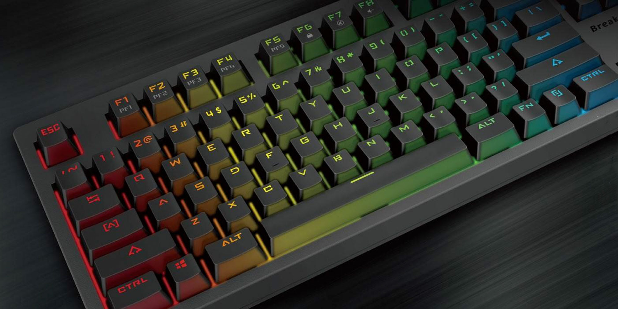 This RGB mechanical gaming keyboard features per-key illumination for ...