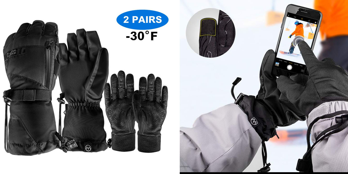 Gear up for the cold with two pairs of touchscreen winter gloves at ...