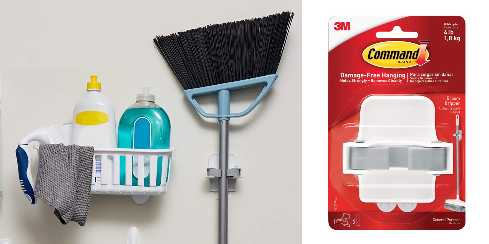 Wall mount your broom with Command's 3M Gripper for a new Amazon low at ...
