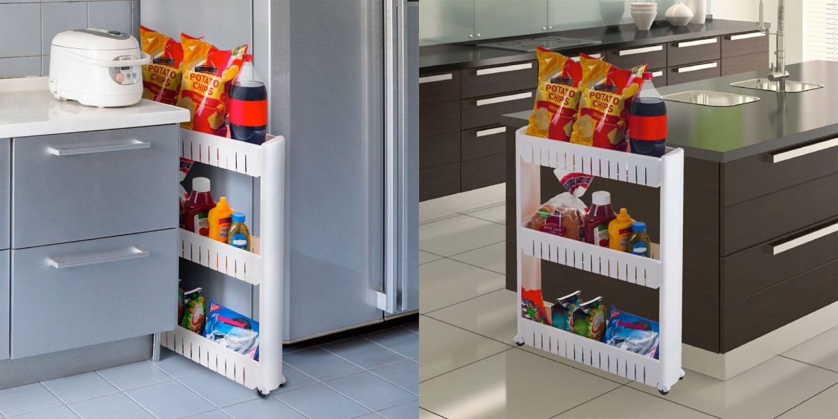 Organize your kitchen w/ this 3-shelf storage unit for just $15 at Walmart