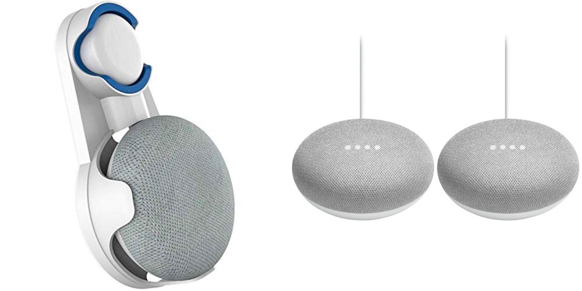 Score two Google Home Minis with outlet wall mounts for $40 ($100+ value)
