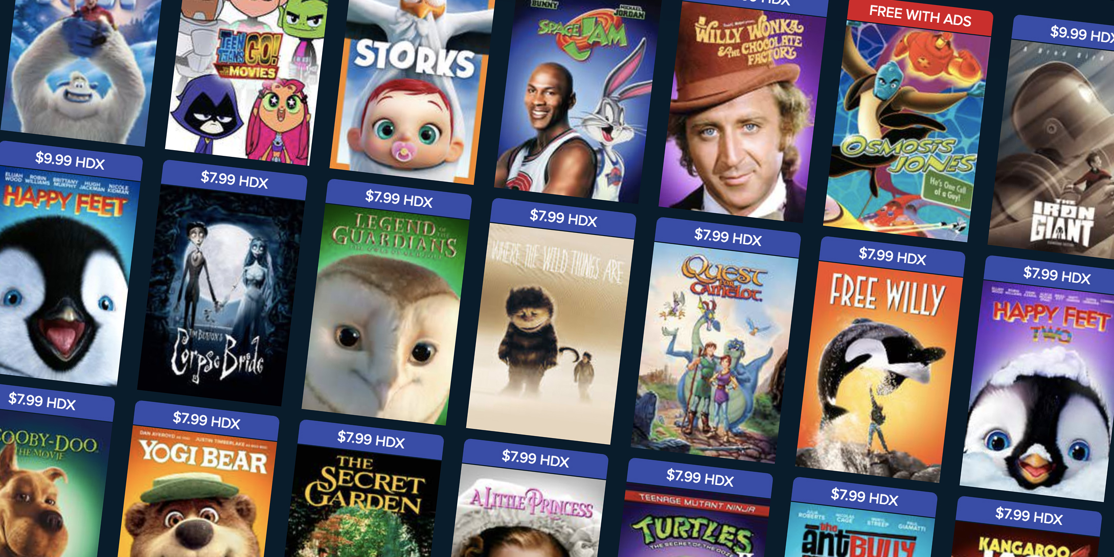 VUDU Family Film sale offers classics and animated titles from $8