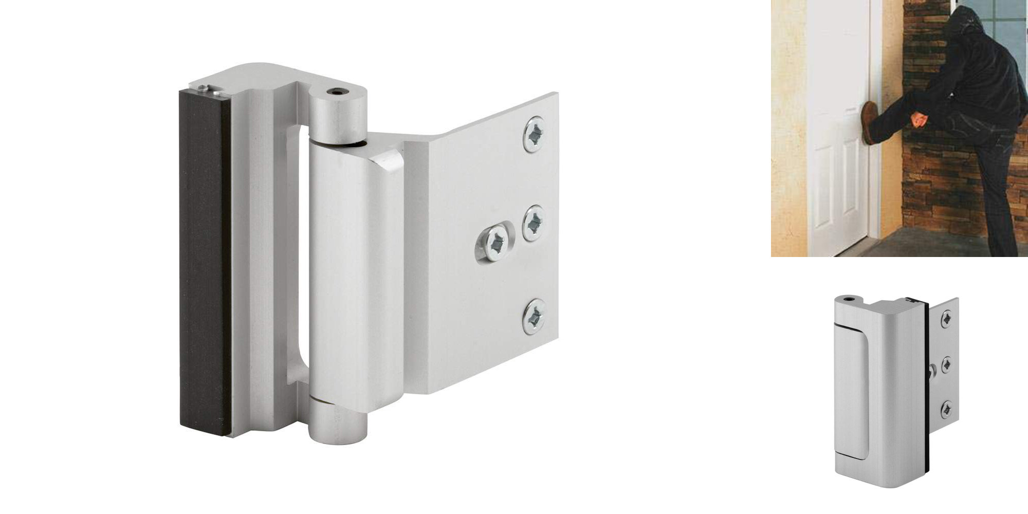This reinforcement door lock can withstand 800 pounds of force: $12.50 ...