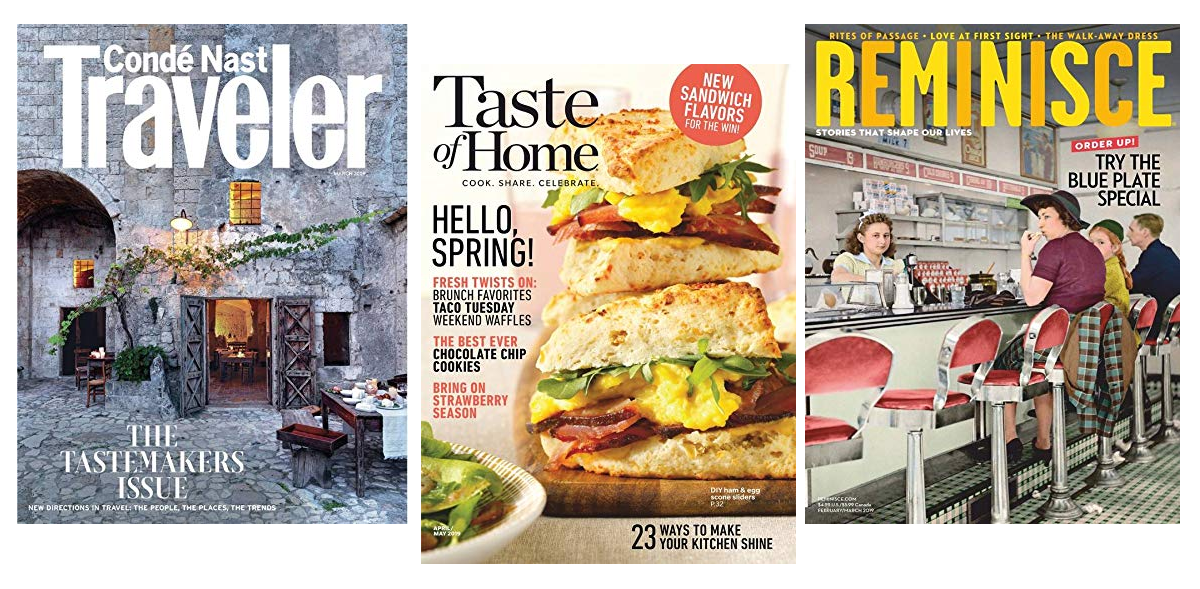 Amazon's Gold Box has over 30 popular print magazines on sale from $4/year