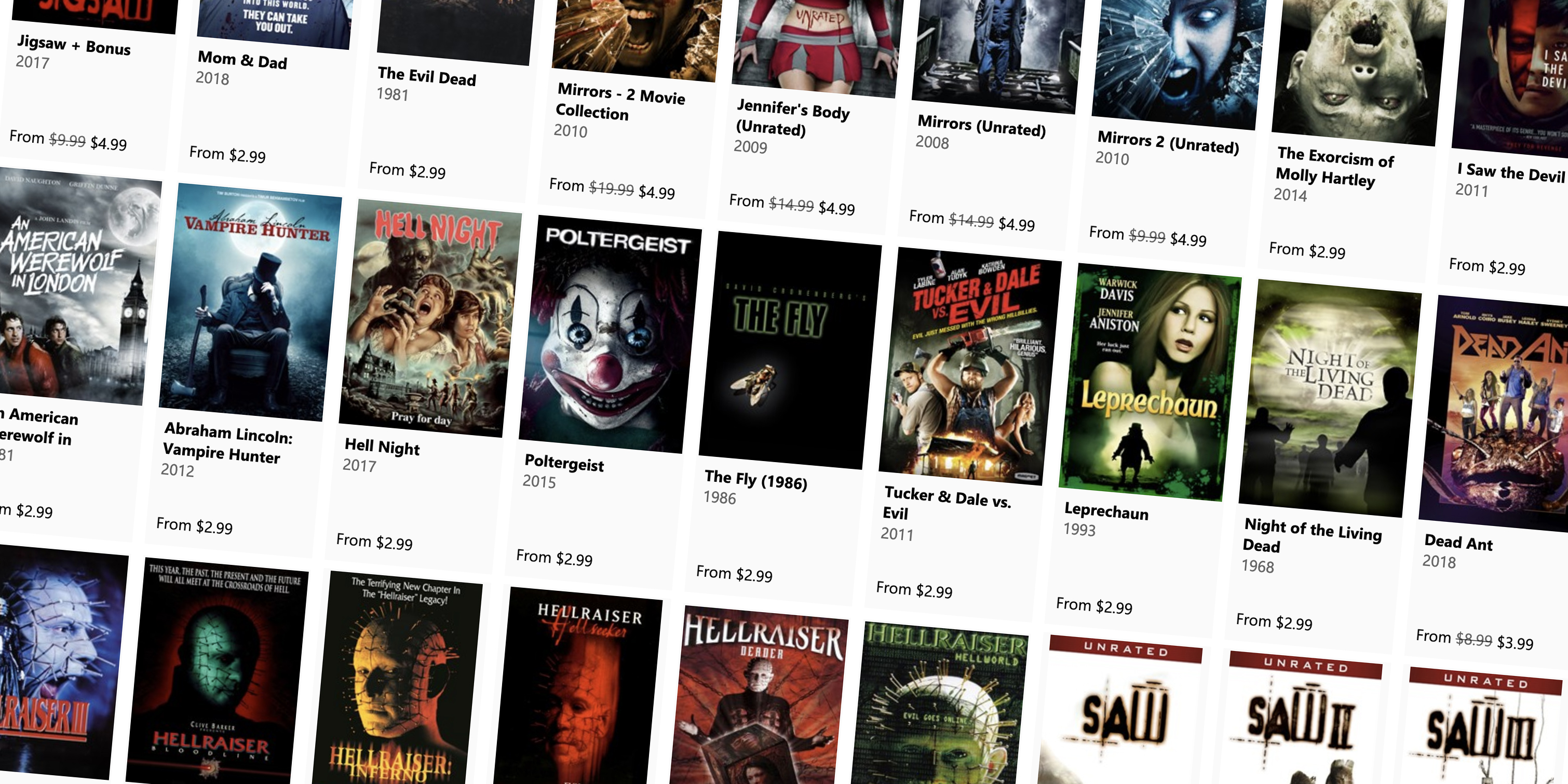 Stock up on digital horror movies starting at $3: Saw, Alfred Hitchcock ...