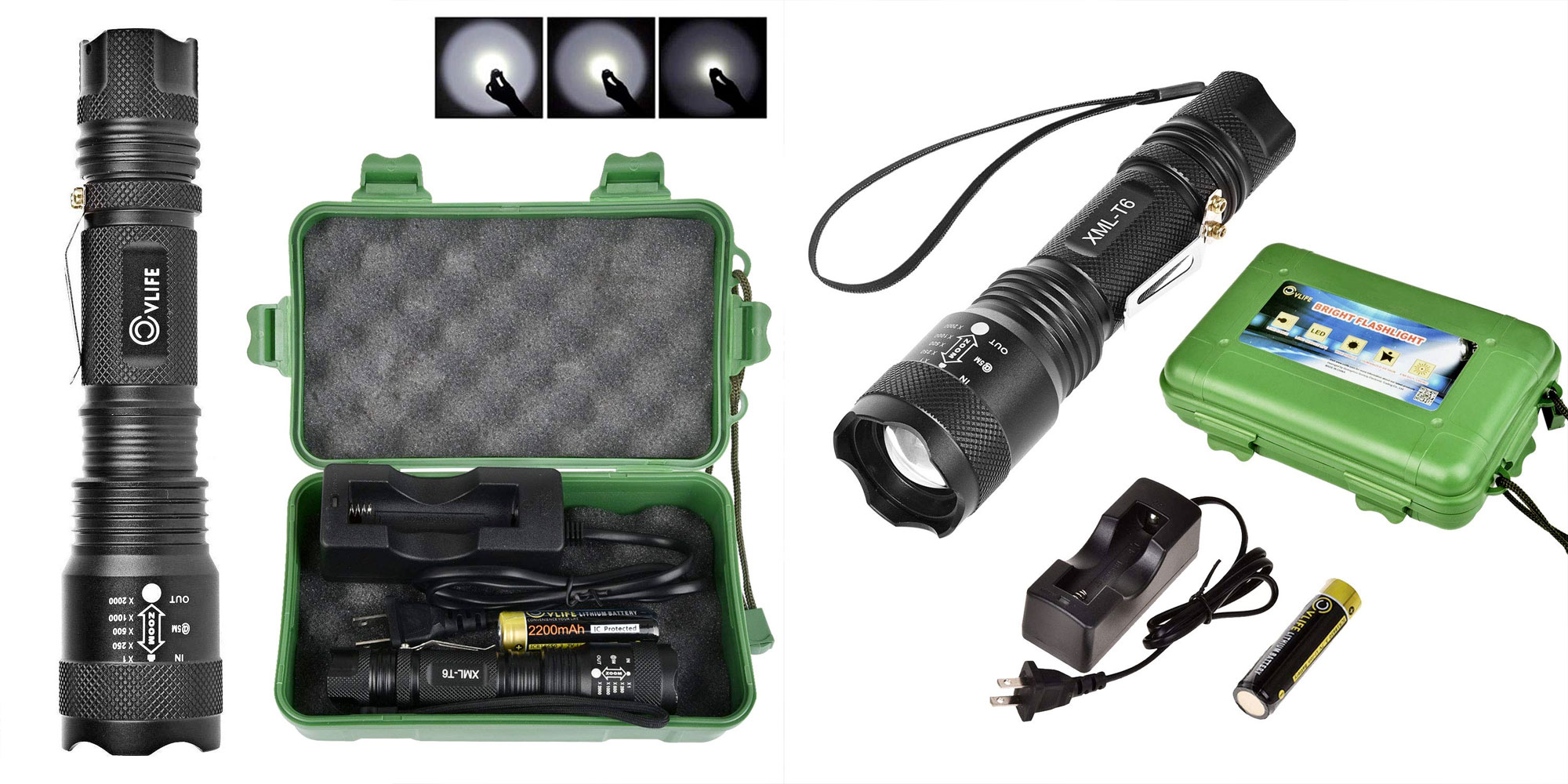 This rechargeable LED tactical flashlight offers up to 800 lumens of ...