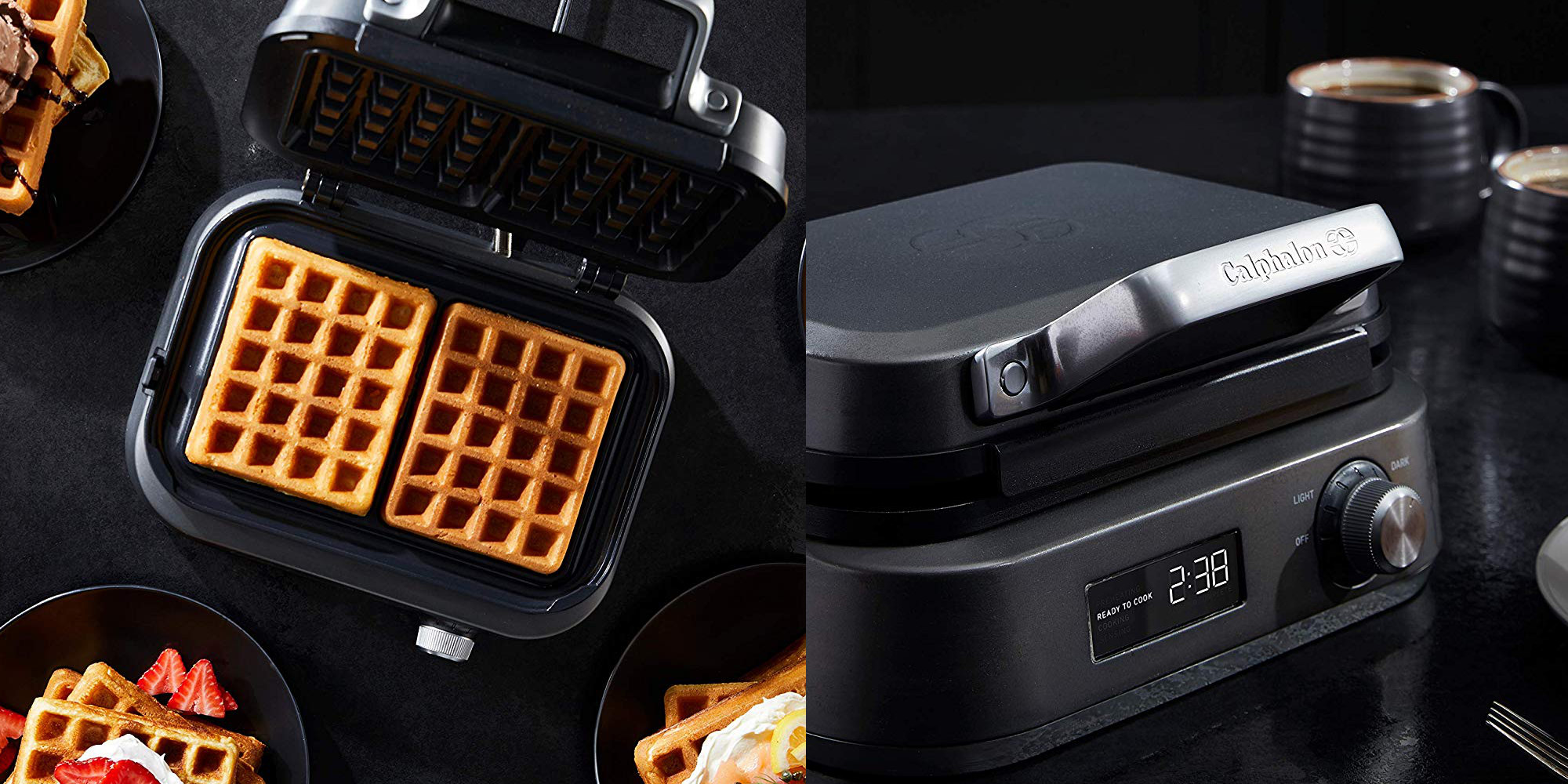 Upgrade your breakfast menu w/ Calphalon's IntelliCrisp Waffle Maker ...