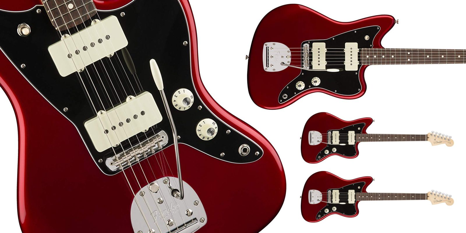 Fender's American Pro Jazzmaster Electric Guitar w/ brass Mustang ...