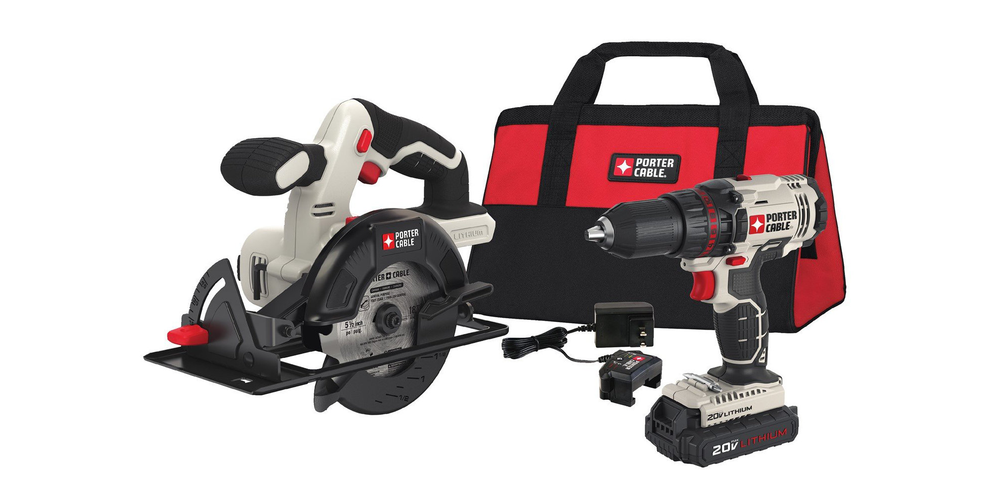 This Porter Cable 2-Tool Combo Kit includes a drill/driver, circular ...