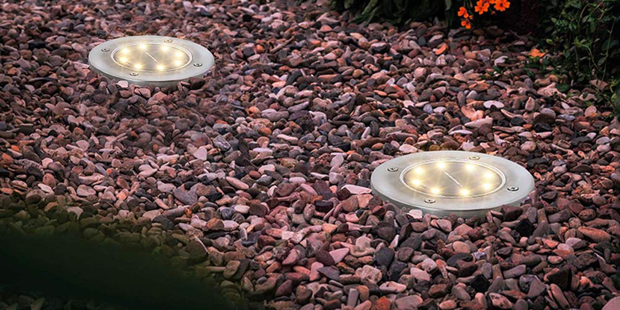 Add some flair to your garden or walkway w/ a 4-pack of solar ground ...