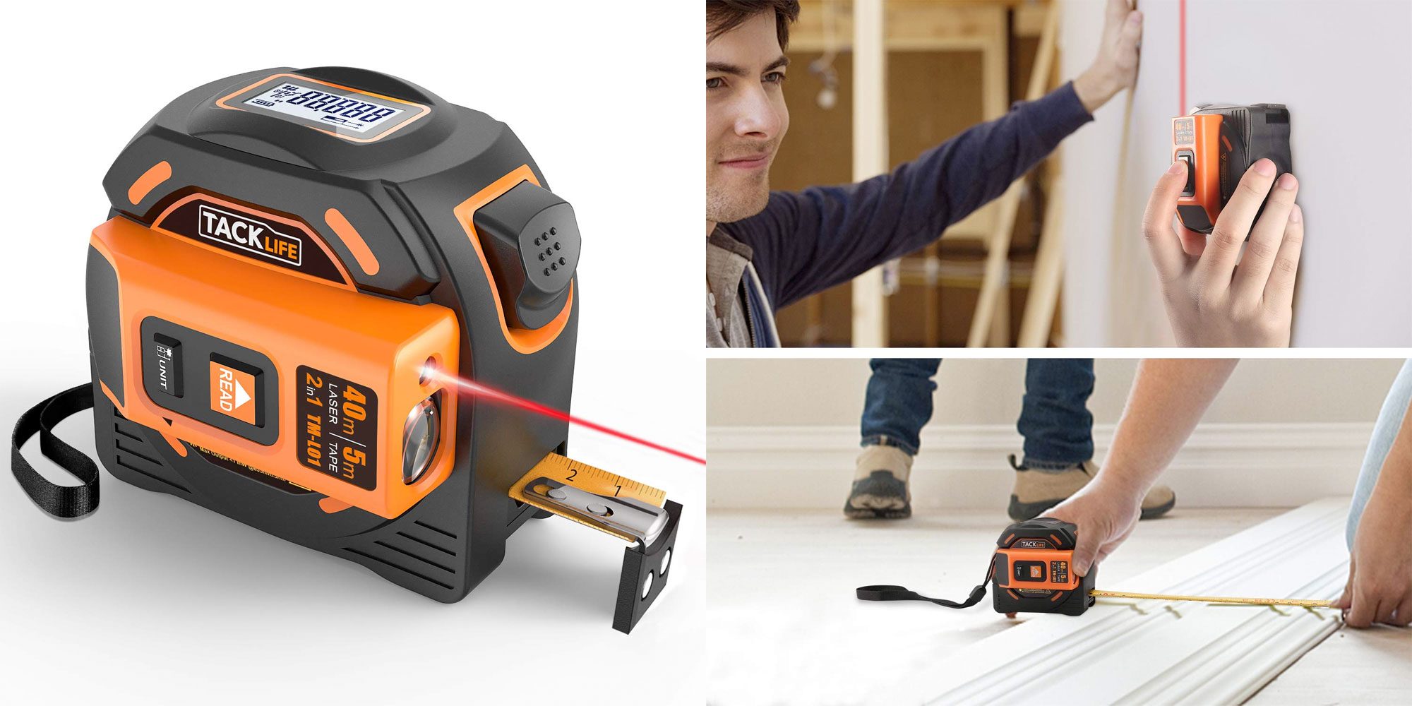 This 2-in-1 laser tape measure can record up to 131-feet for $27 ...