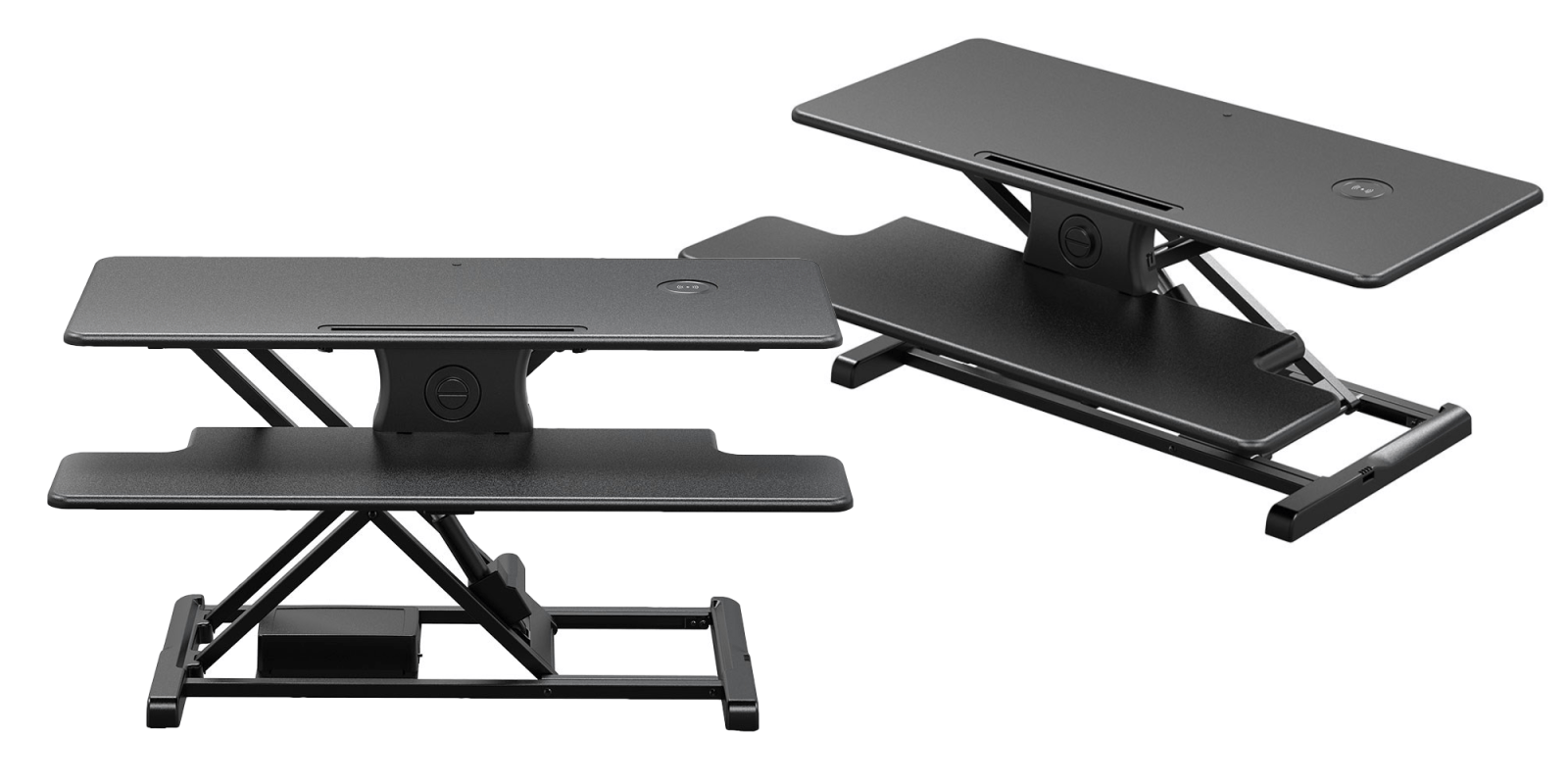 Monoprice's Electric Sit-Stand Desk Converter has a built-in Qi charger ...