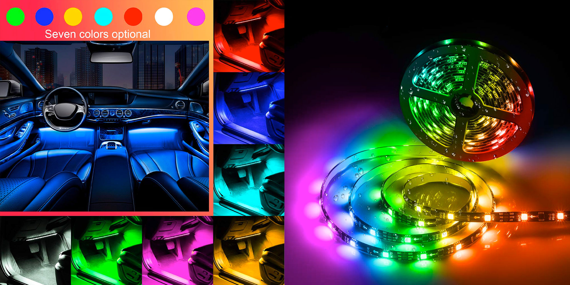 Upgrade your home or car w/ remote controlled & smart RGB LED strips ...