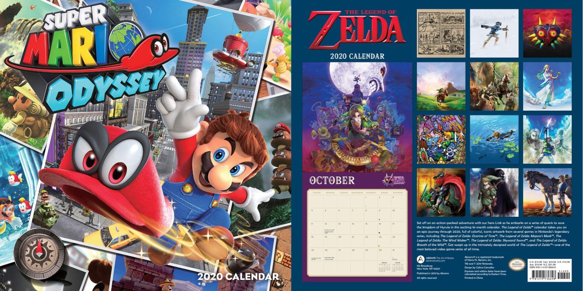 Nintendo's 2020 Wall Calendars for $10.50: Zelda, Mario & Metroid (Reg ...