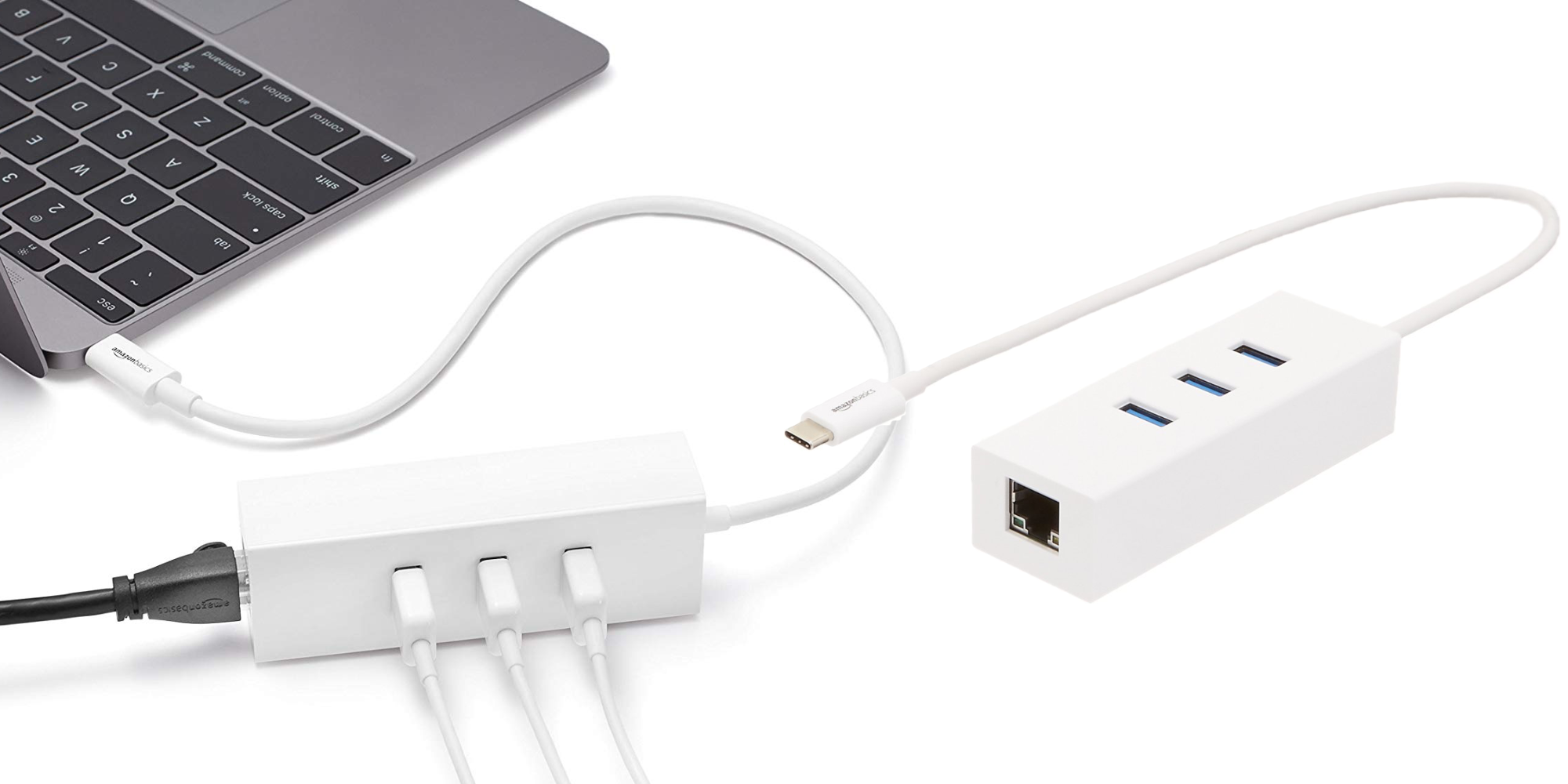 Just $13 gets you this AmazonBasics USB-C 3-Port USB + Ethernet Hub (35 ...