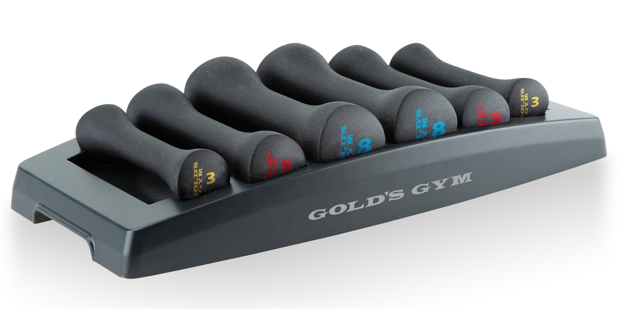 Gold's Gym Neoprene Dumbbell Power Set + rack is down to $35 today (30% ...