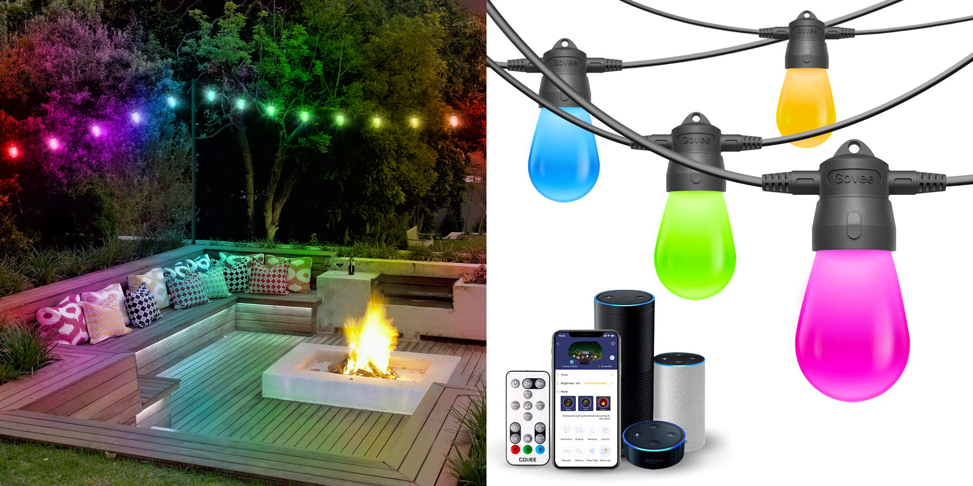 Save 40% on this Alexa/Assistant RGB LED outdoor string light kit, now $30