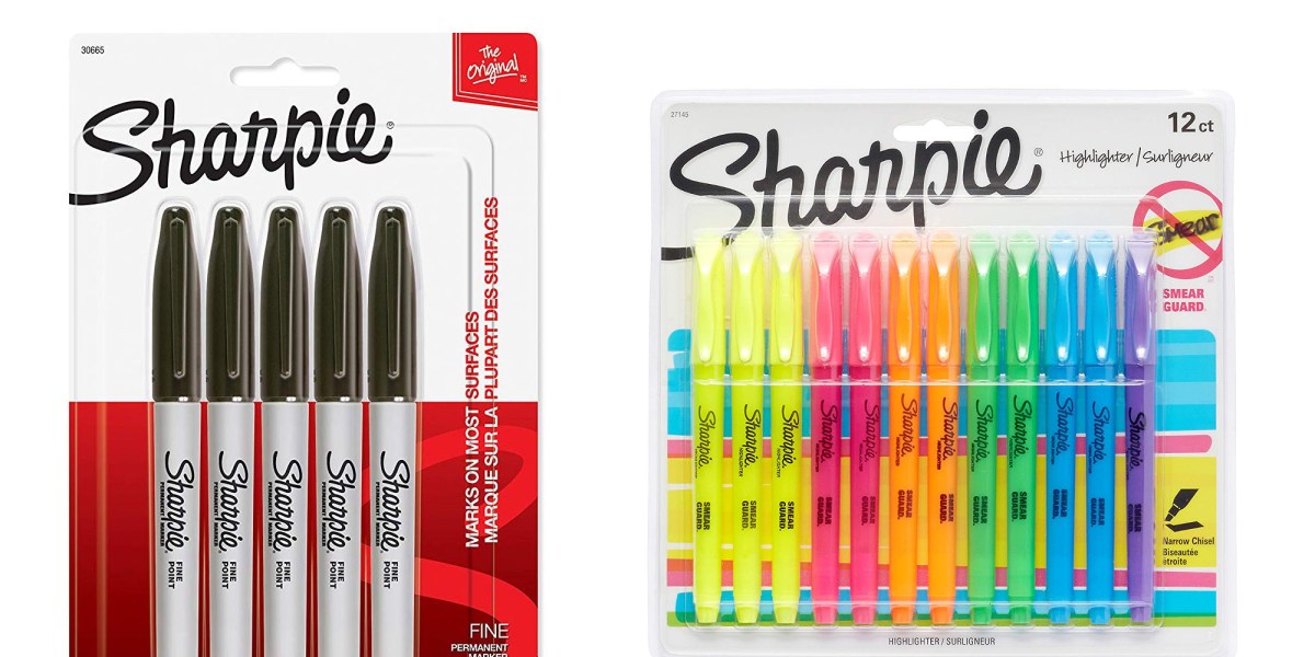 Office/School supplies from $1: Sharpies, Crayola pens, scissors, more