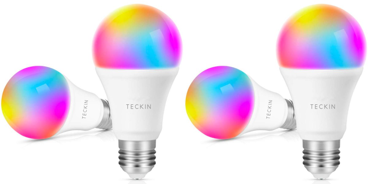 Add ambiance to any room with this 2-pack of RGB smart bulbs for $10 each