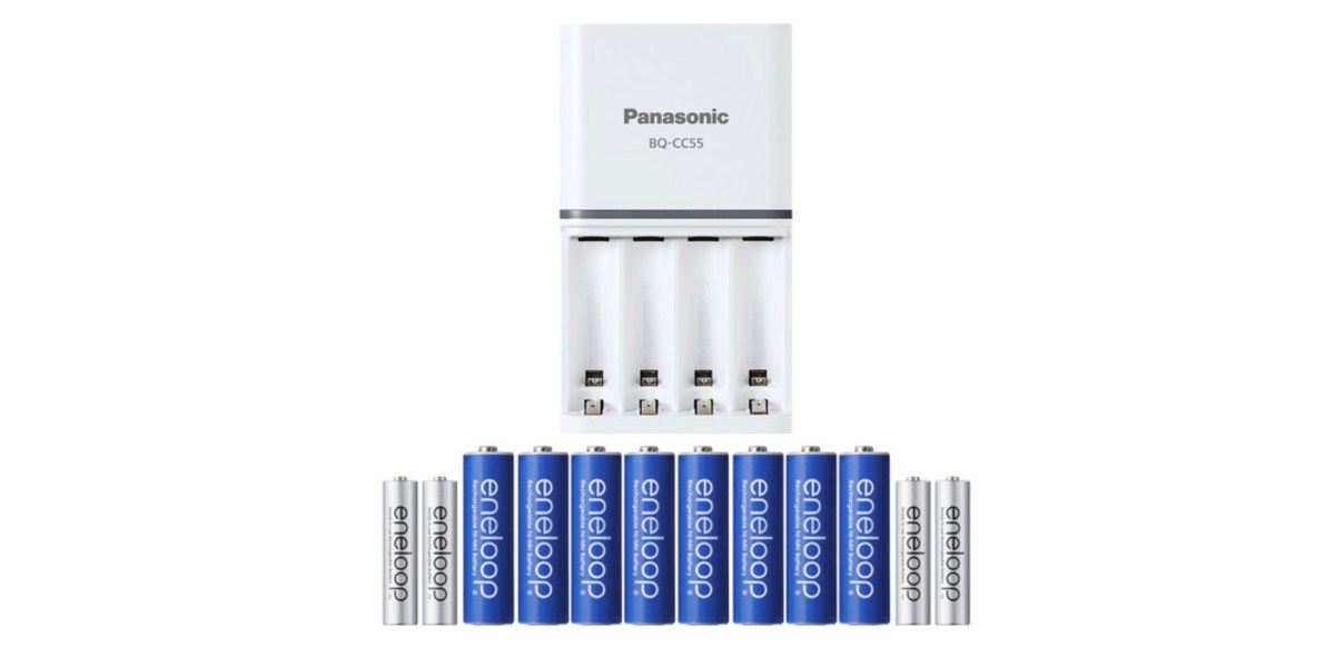 Panasonic eneloop Quick Charger Kit includes 12 batteries, more for $35 ...