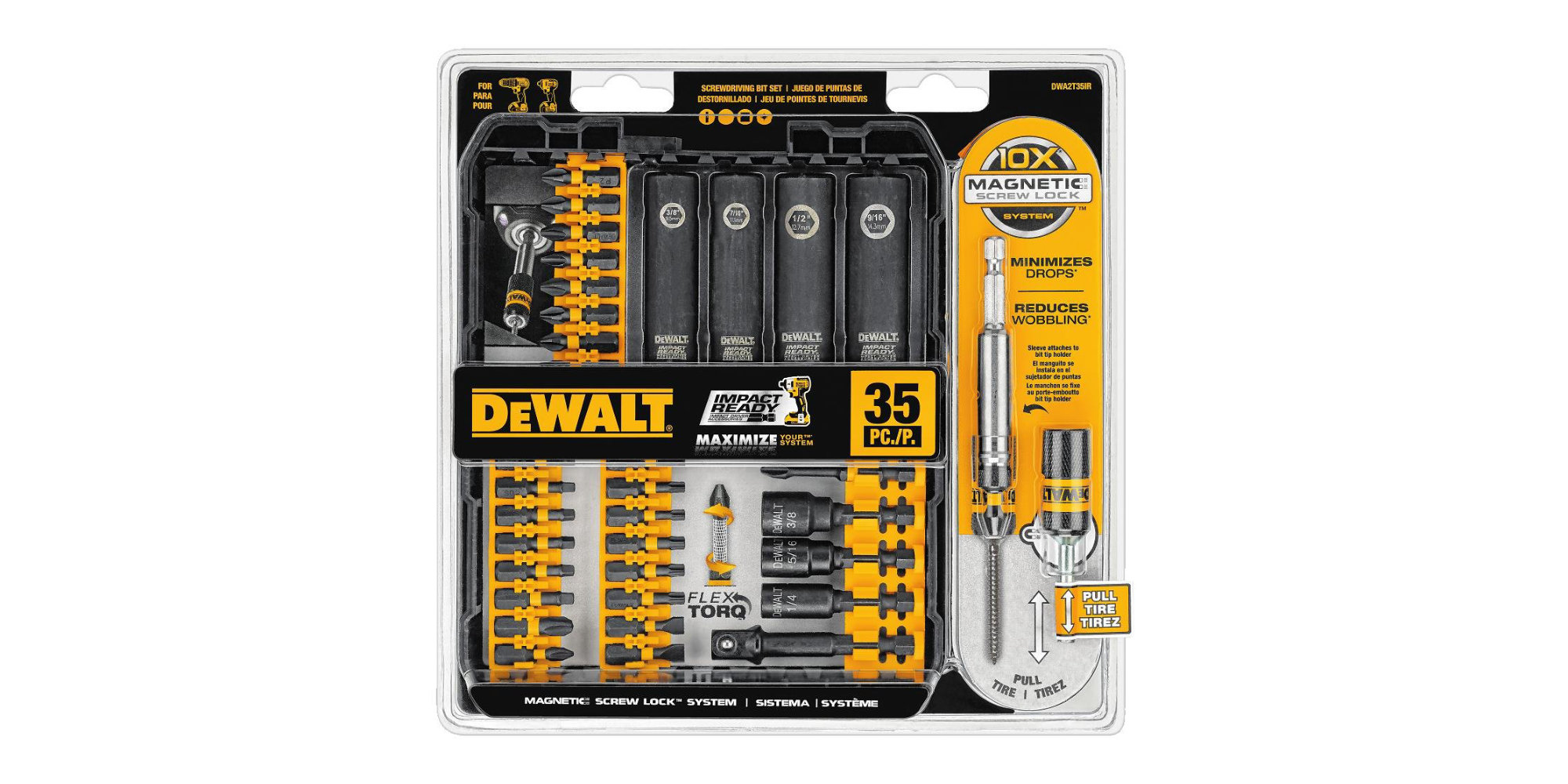 DEWALT's 35-pc. Bit Set includes a 10x magnetic system at under $22 ...