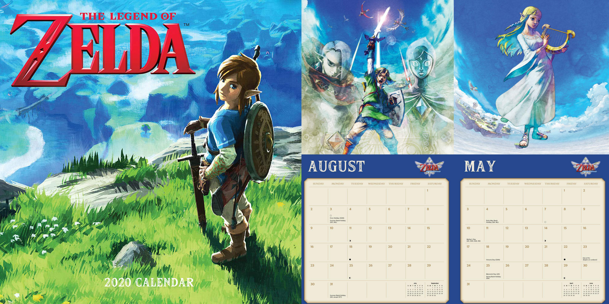 Adorn the game room with Nintendo’s 2020 Zelda Wall Calendar for $11 ...