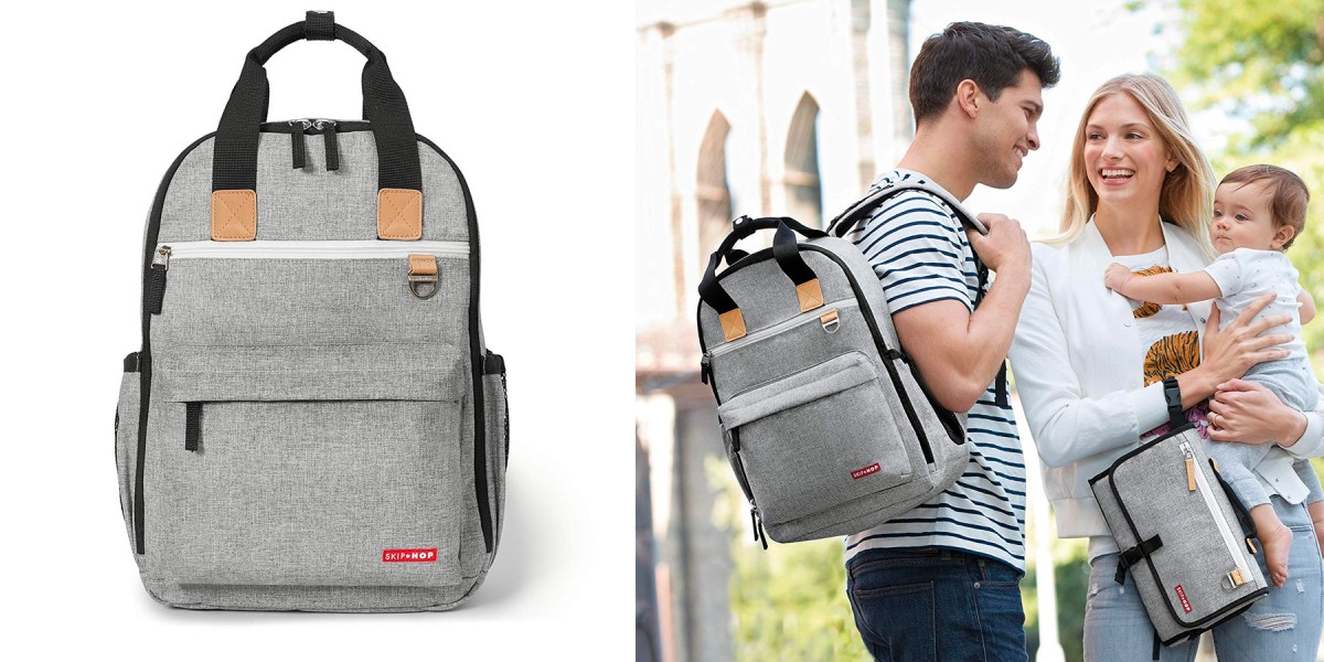 Skip Hop diaper bag backpack with matching changing pad is $46 Prime ...