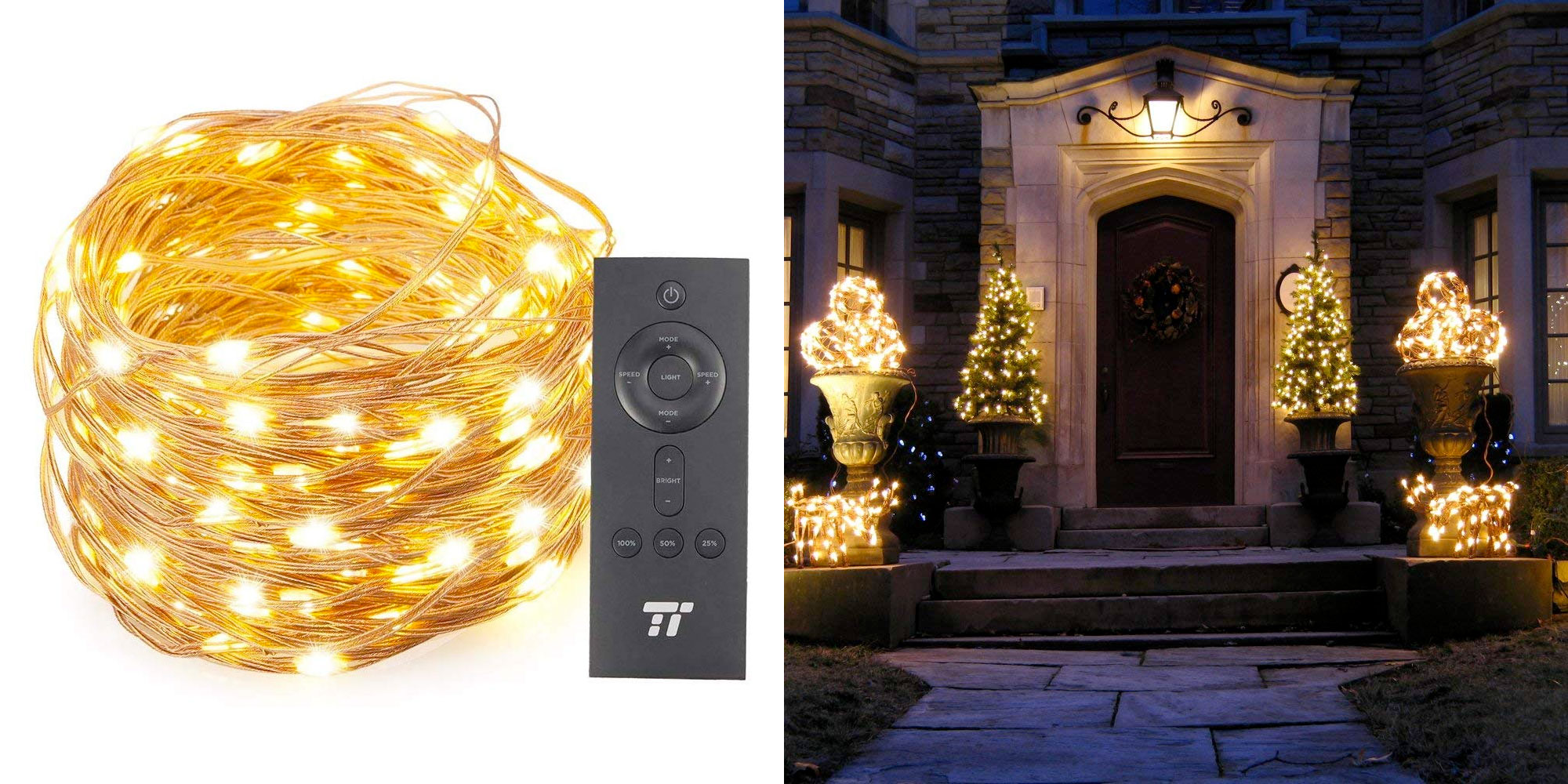 For $12 Prime shipped, this 66-foot string light kit is remote controlled