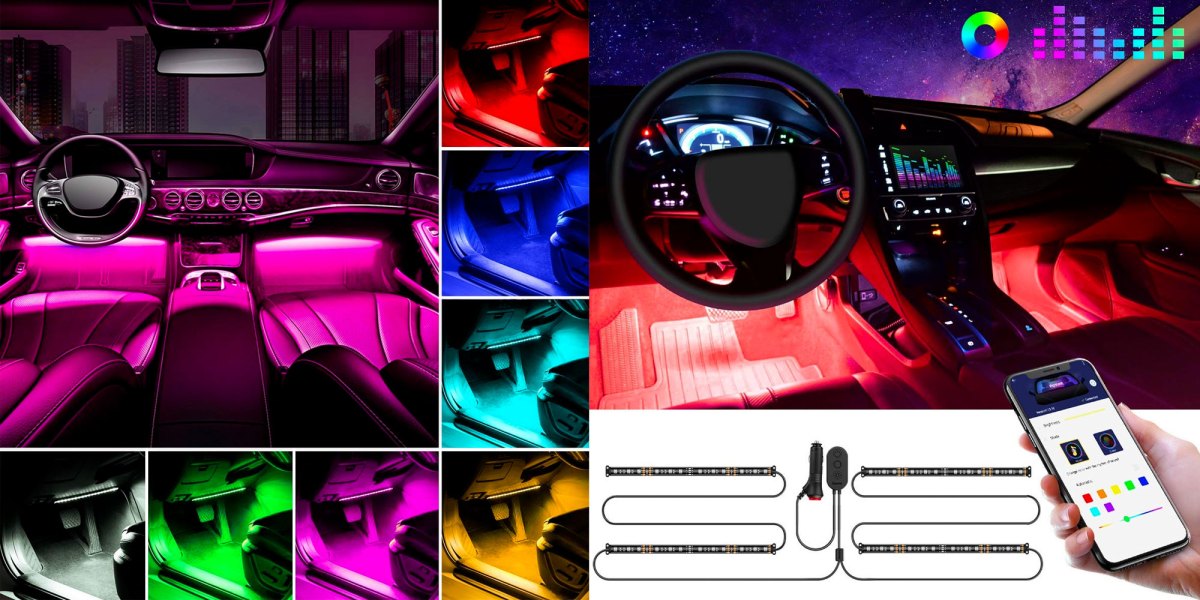 Add app-enabled RGB lighting to your car for just $13 Prime shipped
