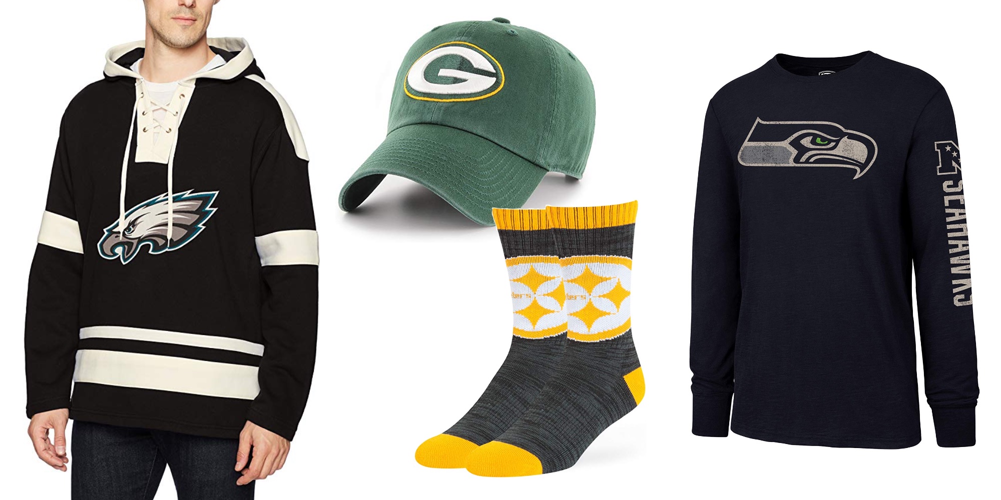 Stock up on apparel from your favorite NFL team with up to 40% gear from $4