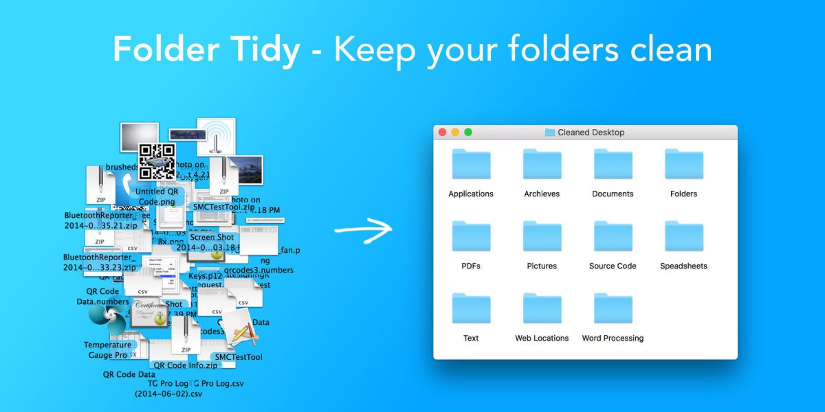 Organize your files with a single-click, Folder Tidy for Mac now $5 (50 ...