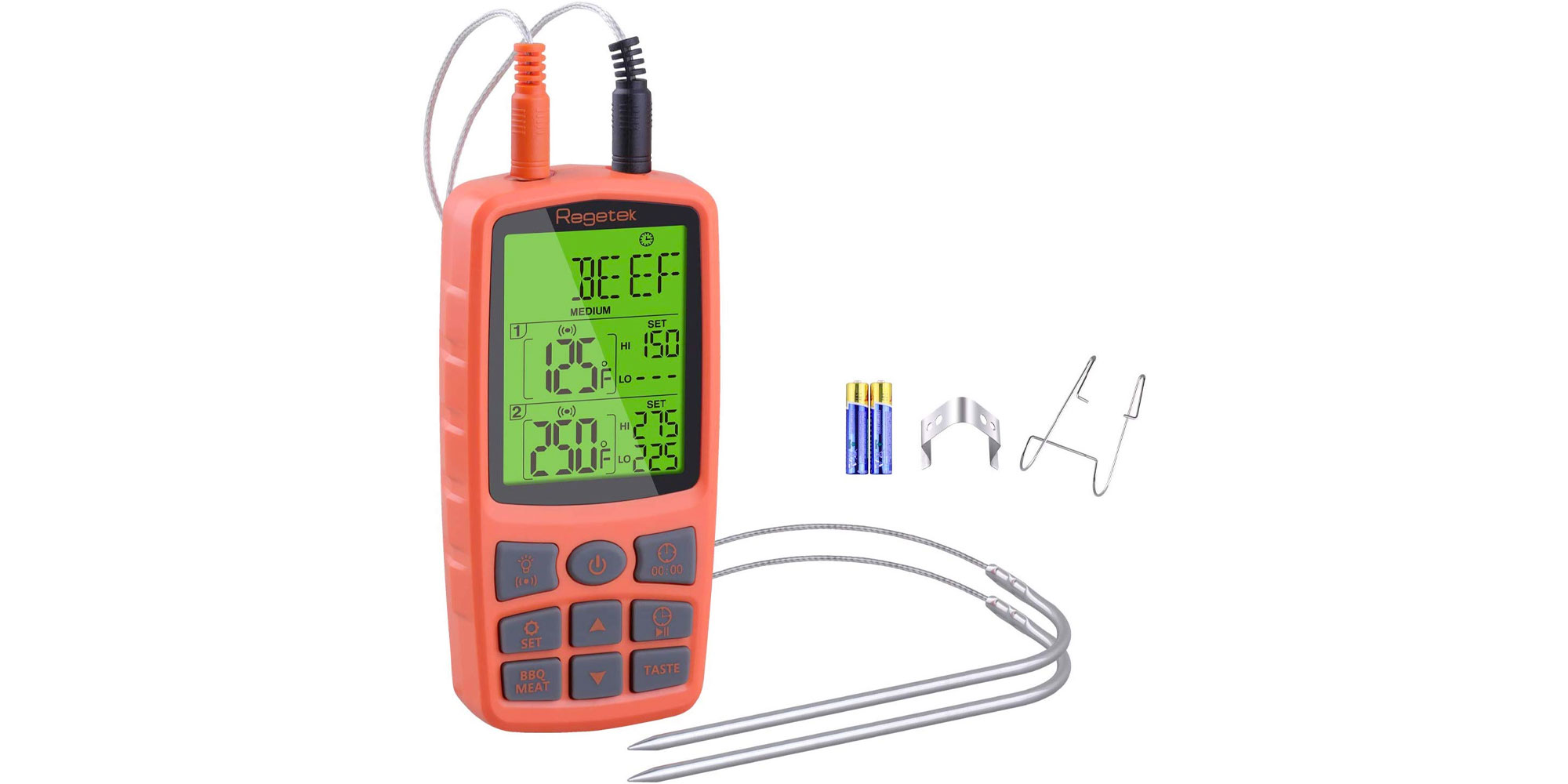 Step up your grilling game with this digital dual-probe thermometer at $18