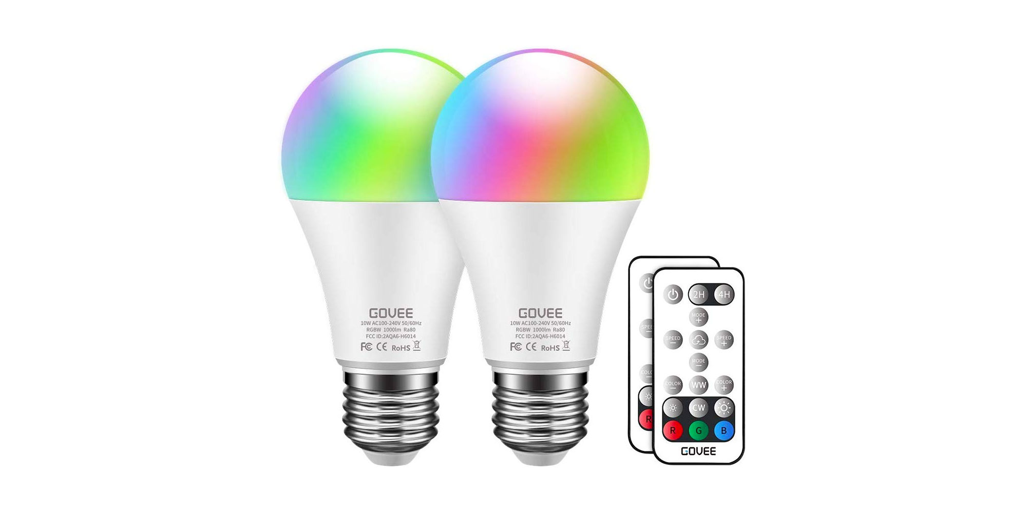 Pick up two RGBW LED lights with 1,000 lumens of brightness for $5.50 each