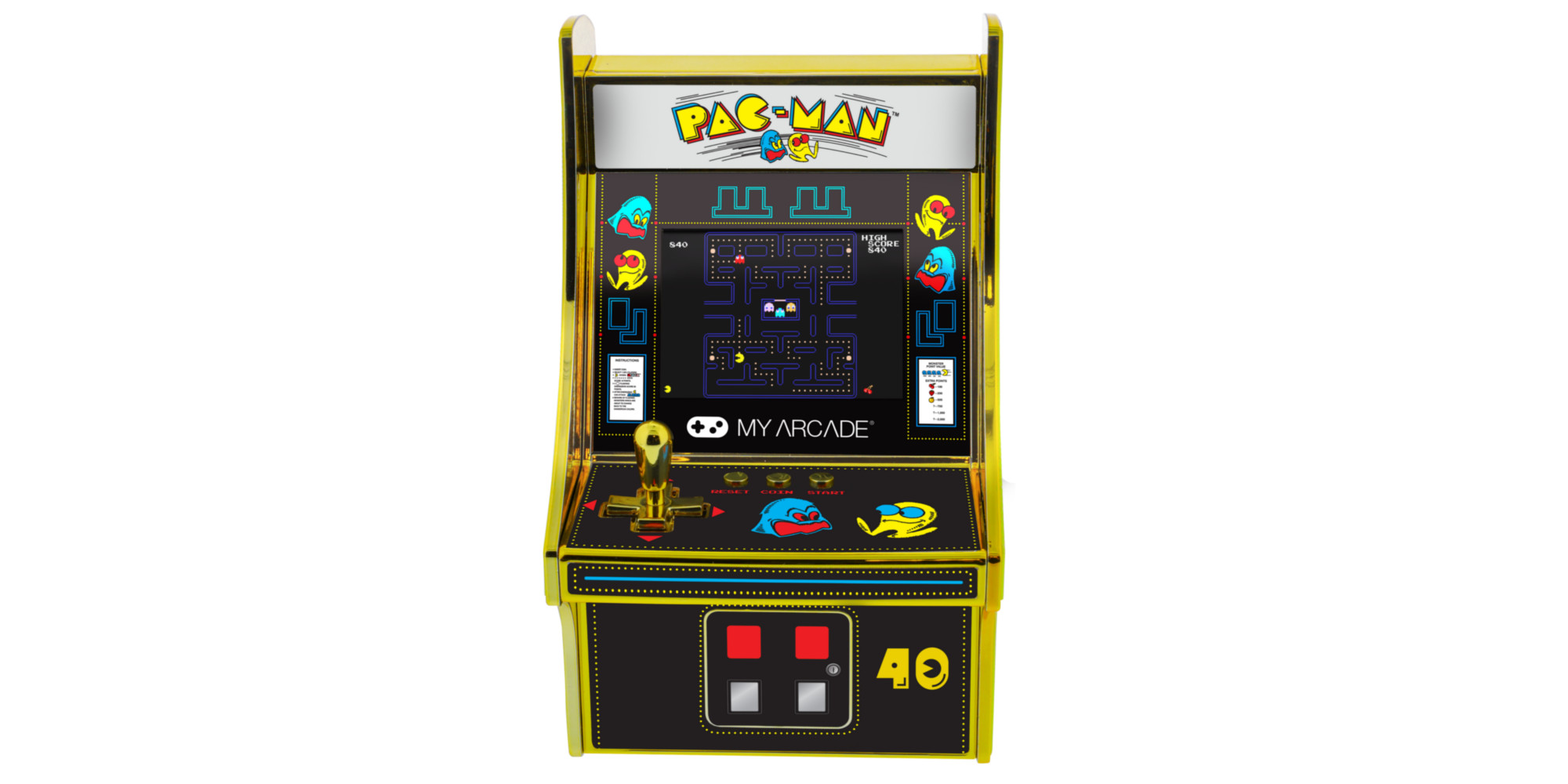 New PAC-MAN mini arcade with gold accents coming soon - 9to5Toys