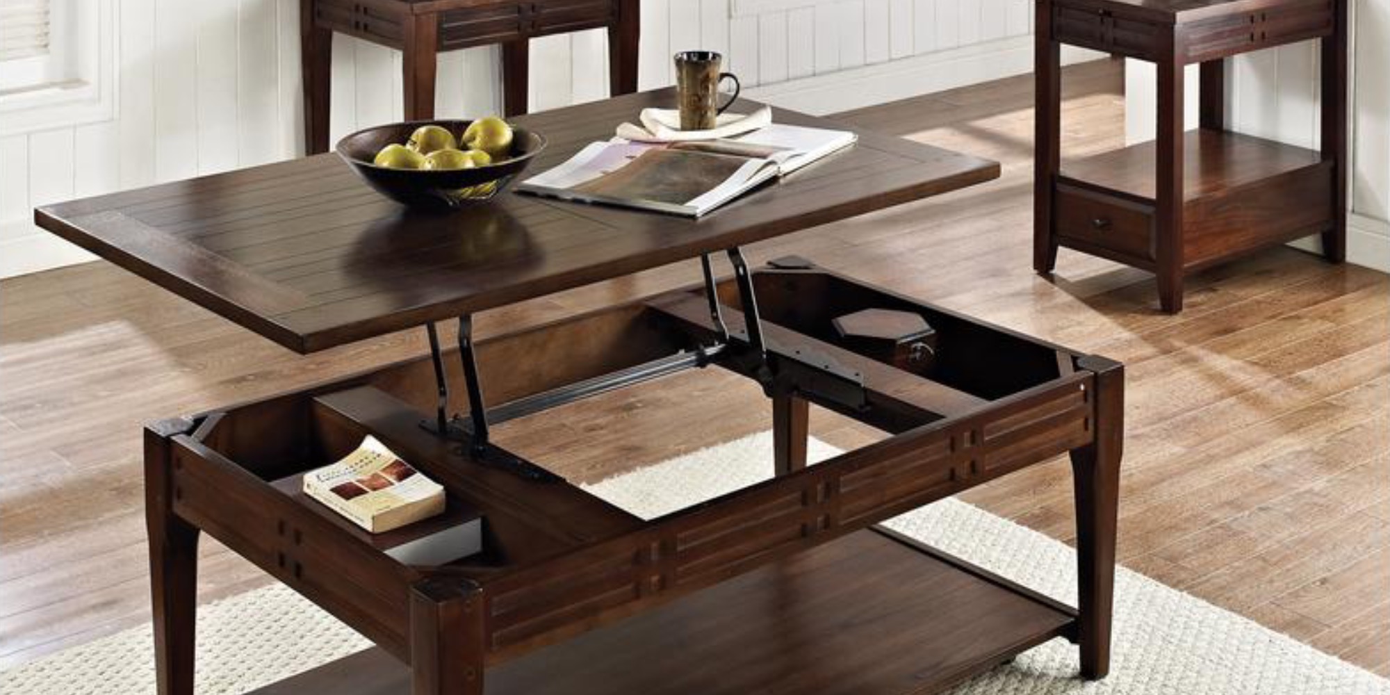 This lift-top cocktail table lets you work from the couch: $200 (Save $120)