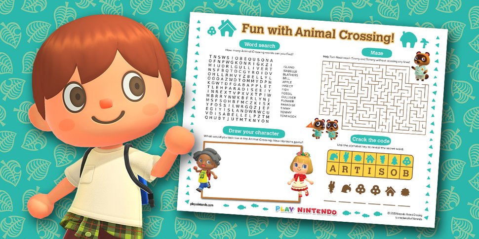 Animal Crossing activity sheet from Nintendo now FREE - 9to5Toys