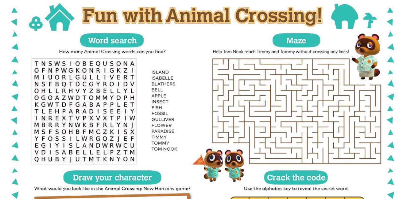 Animal Crossing activity sheet from Nintendo now FREE - 9to5Toys
